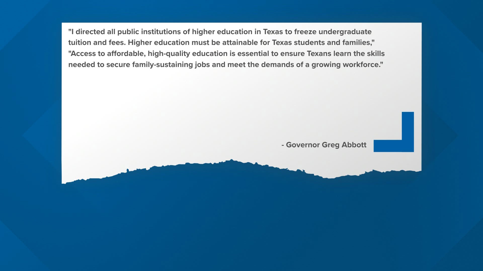 Abbott freezes tuition at public universities in Texas | kcentv.com