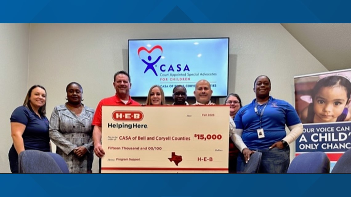 Bell County, TX News | HEB donates $15,000 to CASA | kcentv.com