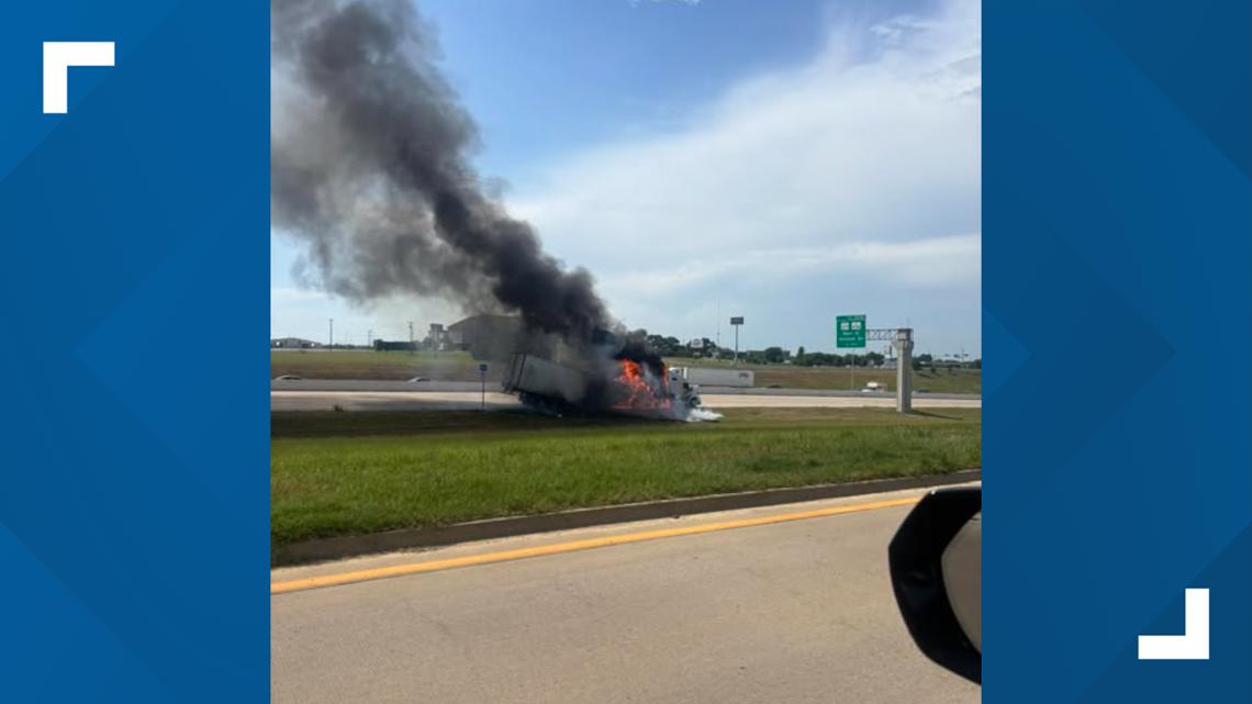 Traffic diverted on I-35 in Belton after semi-truck catches fire ...