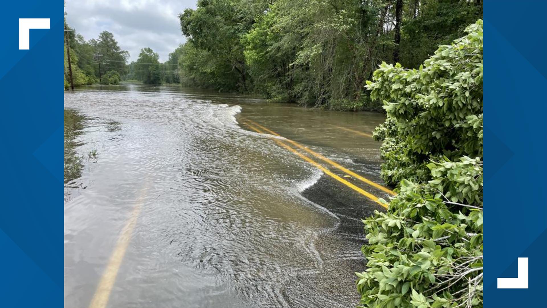 Rain washes out FM 2989 in Madison County, Texas | kcentv.com