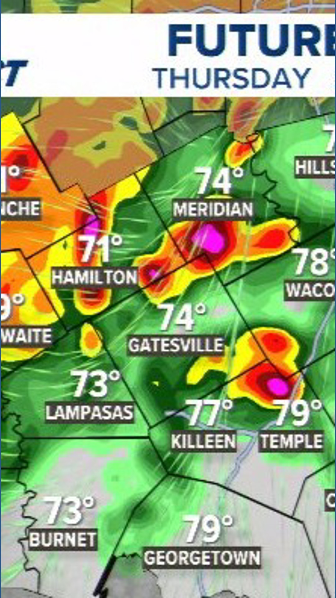 Flooding possible as rain showers and storms move through Central Texas ...