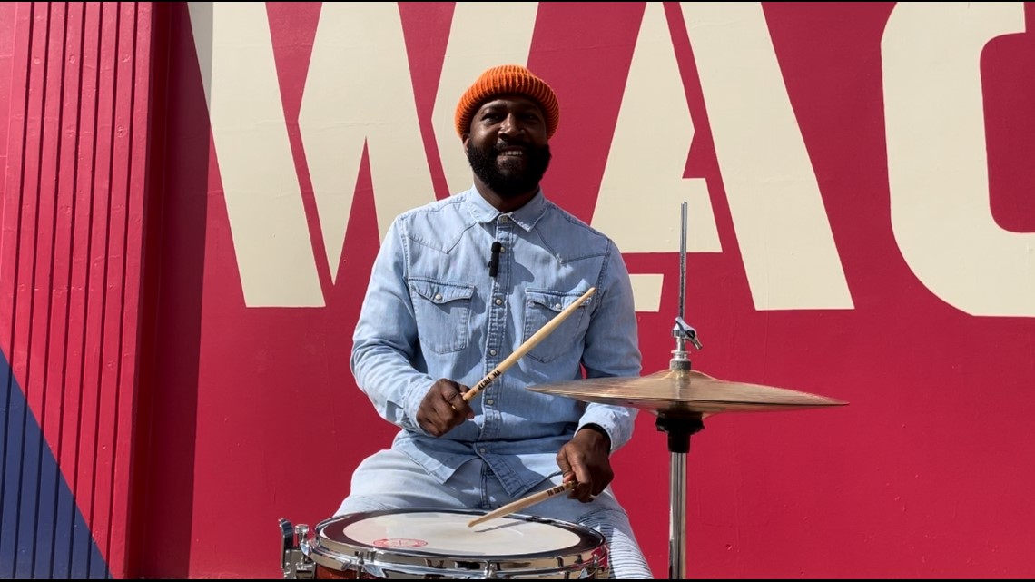 Waco, TX News | Waco Drummer Richard Thompson shows off Waco | kcentv.com