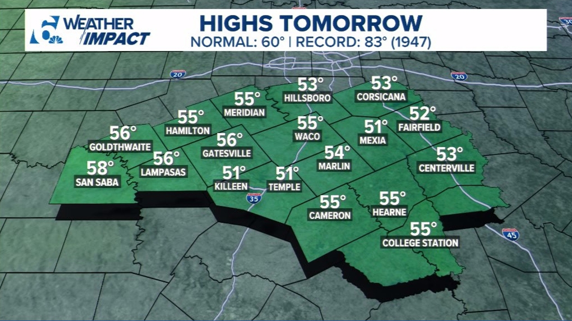 Rain chances return to Waco area, temperatures rise back into the mid ...