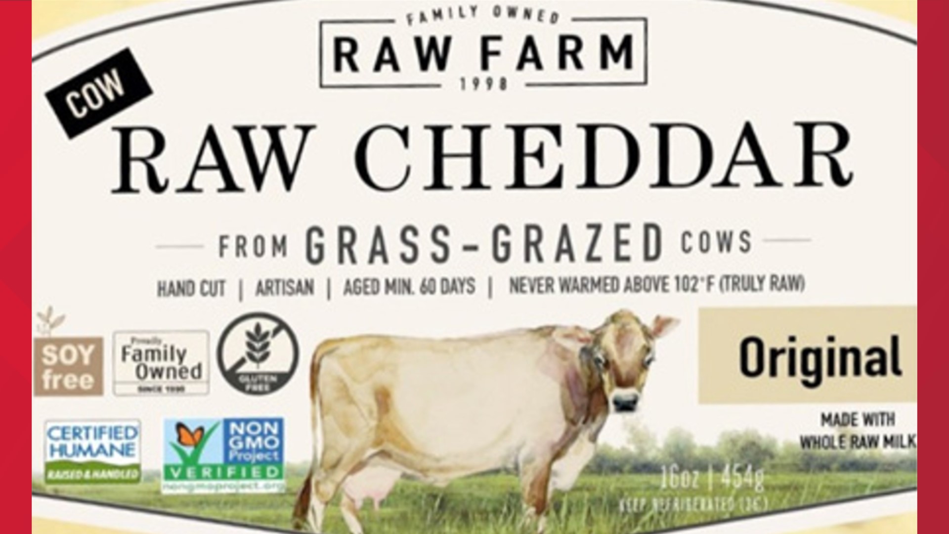 Recall issued for RAW FARM raw cheddar cheese in Texas | kcentv.com