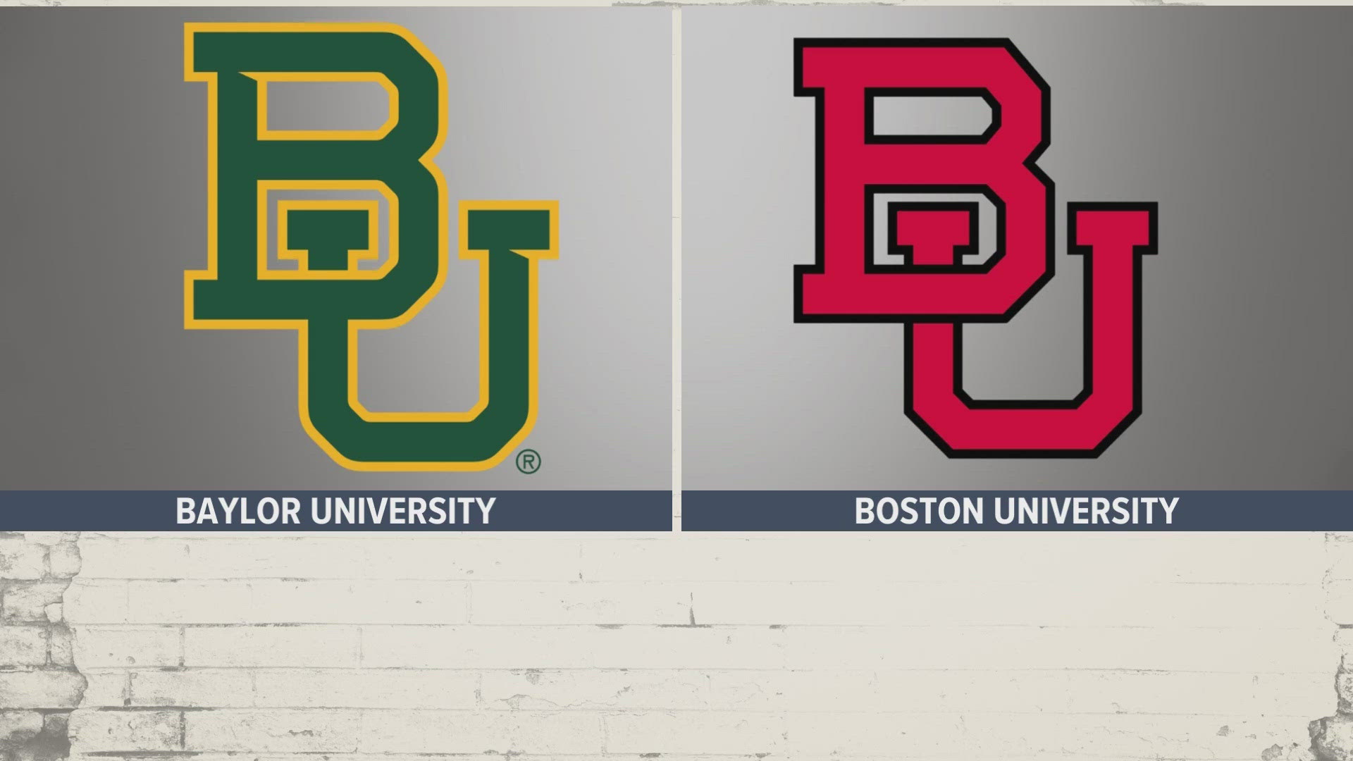 Baylor sues Boston University over strikingly similar interlocking "BU ...