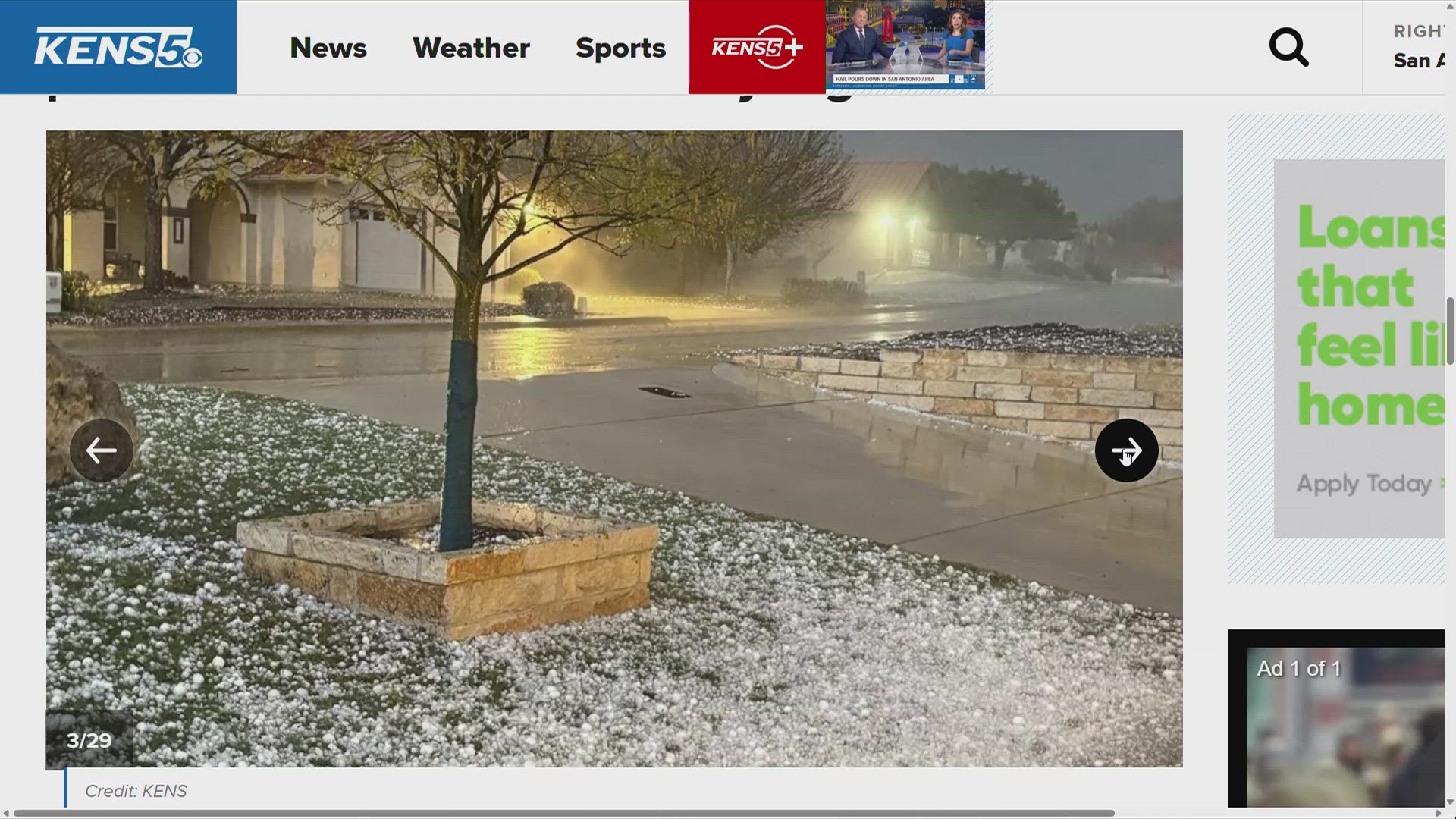 Storms in South Texas: Hail pummels Kerrville, rain arrives in San ...