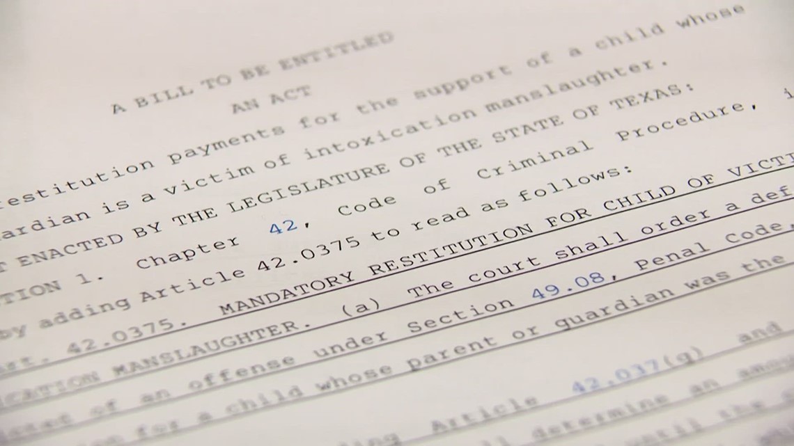 Texas law forces some drunk drivers to pay child support | kcentv.com