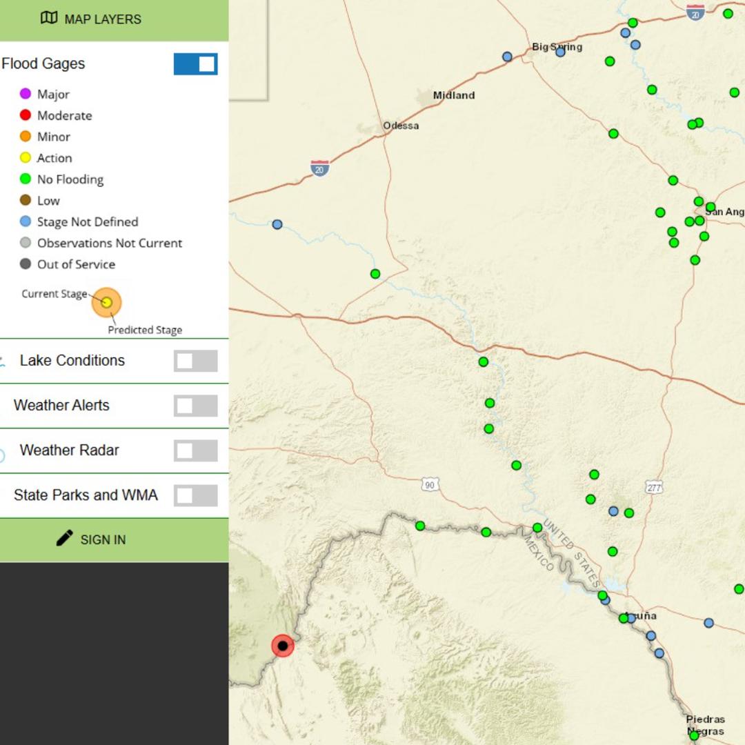 Flooding in Kerrville, Texas | Real-time flood and road closure maps ...