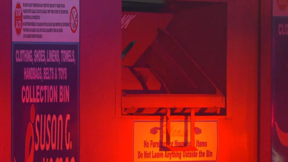 Man dead after being found stuck in Texas donation box | kcentv.com