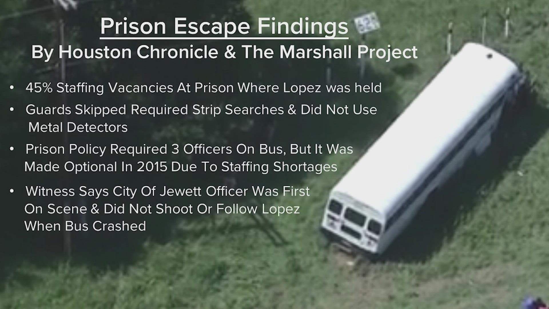 Marshall Report, Houston Chronicle Gonzalo Lopez escape | kcentv.com