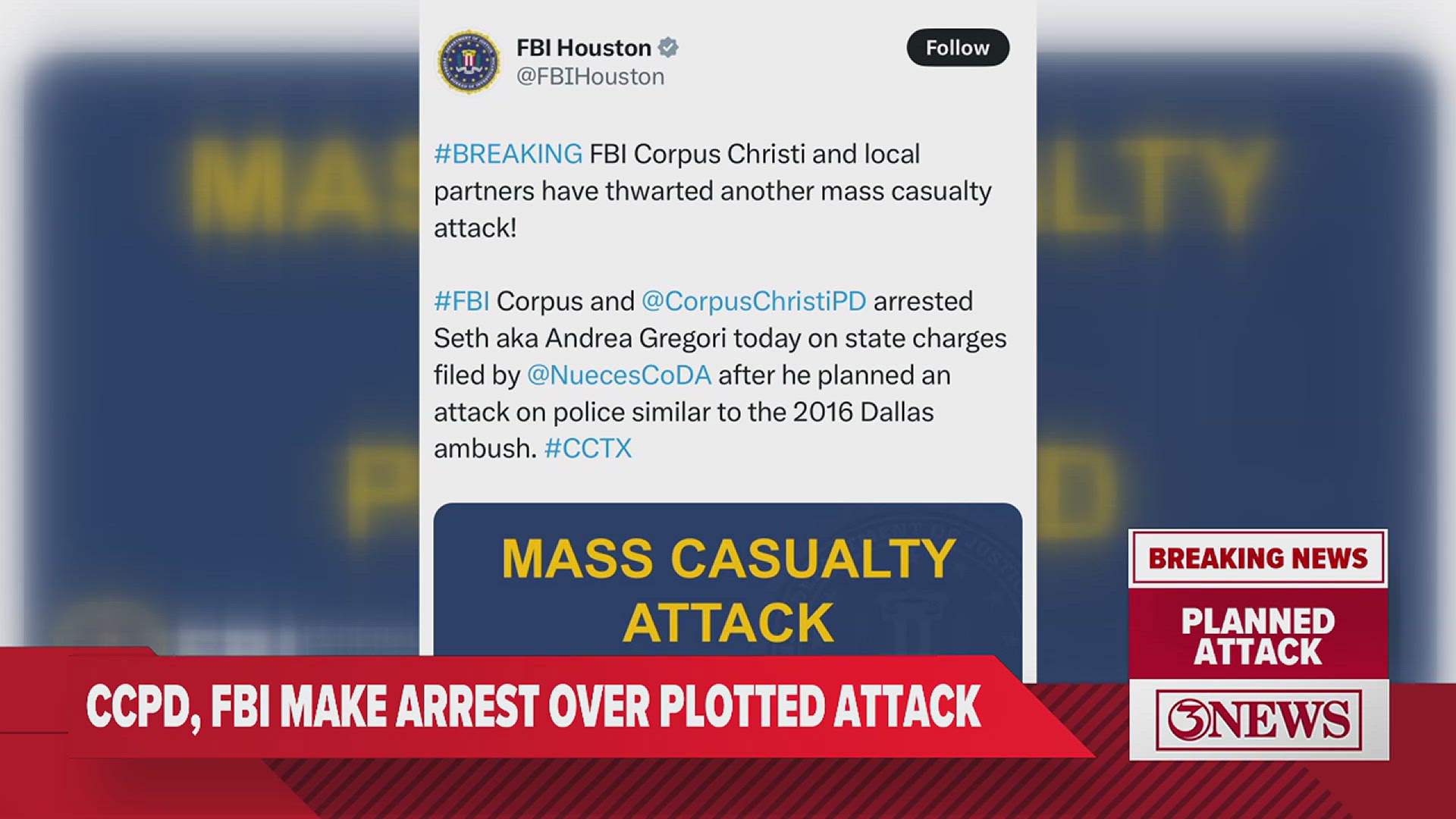 CCPD, FBI Houston arrest man suspected in 2016 Dallas police-attack ...