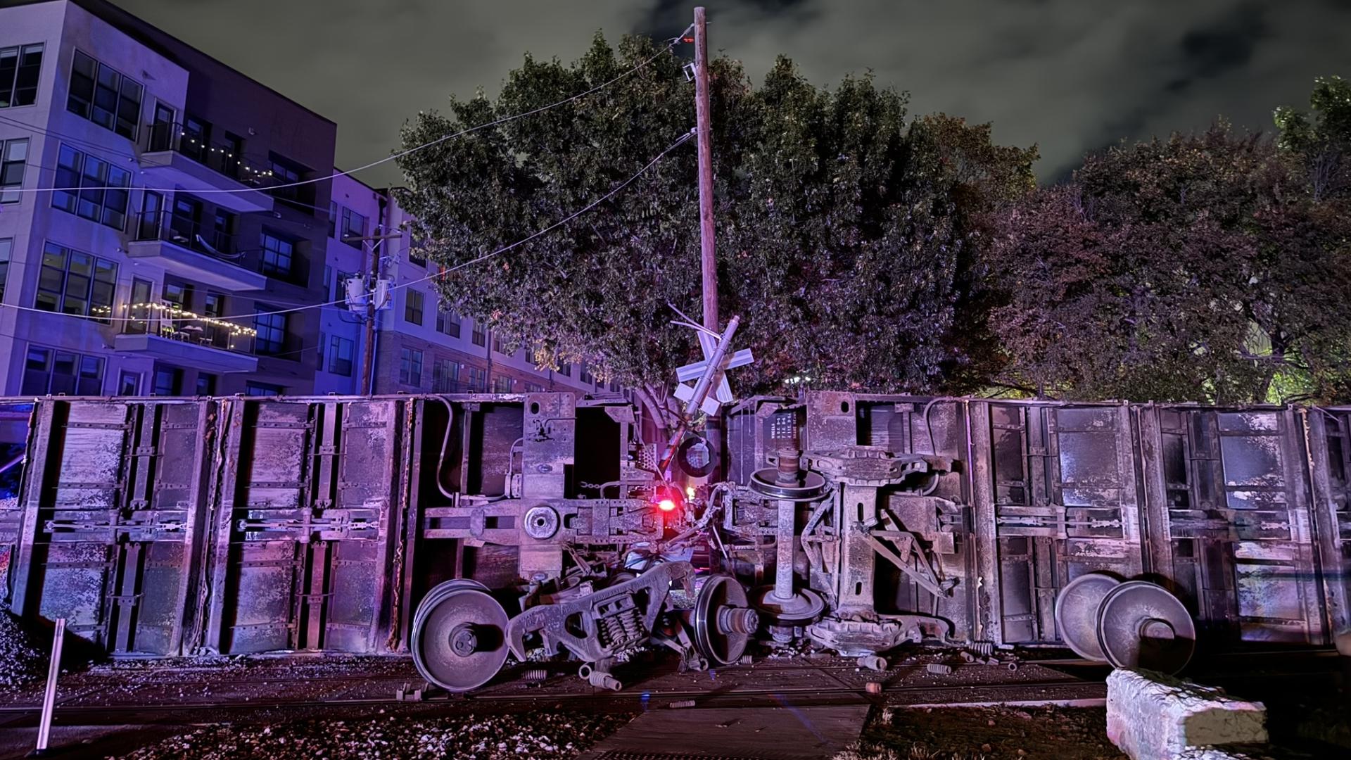 7 train cars derail in East Austin, Texas | kcentv.com