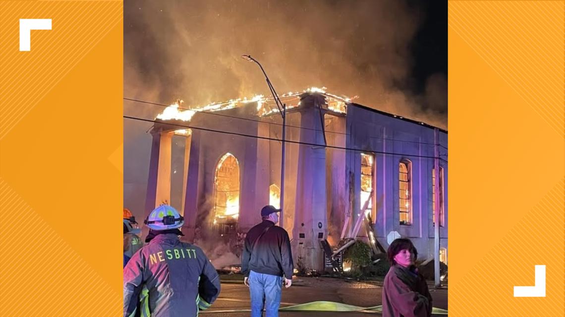 Historic Texas church destroyed after massive fire | kcentv.com