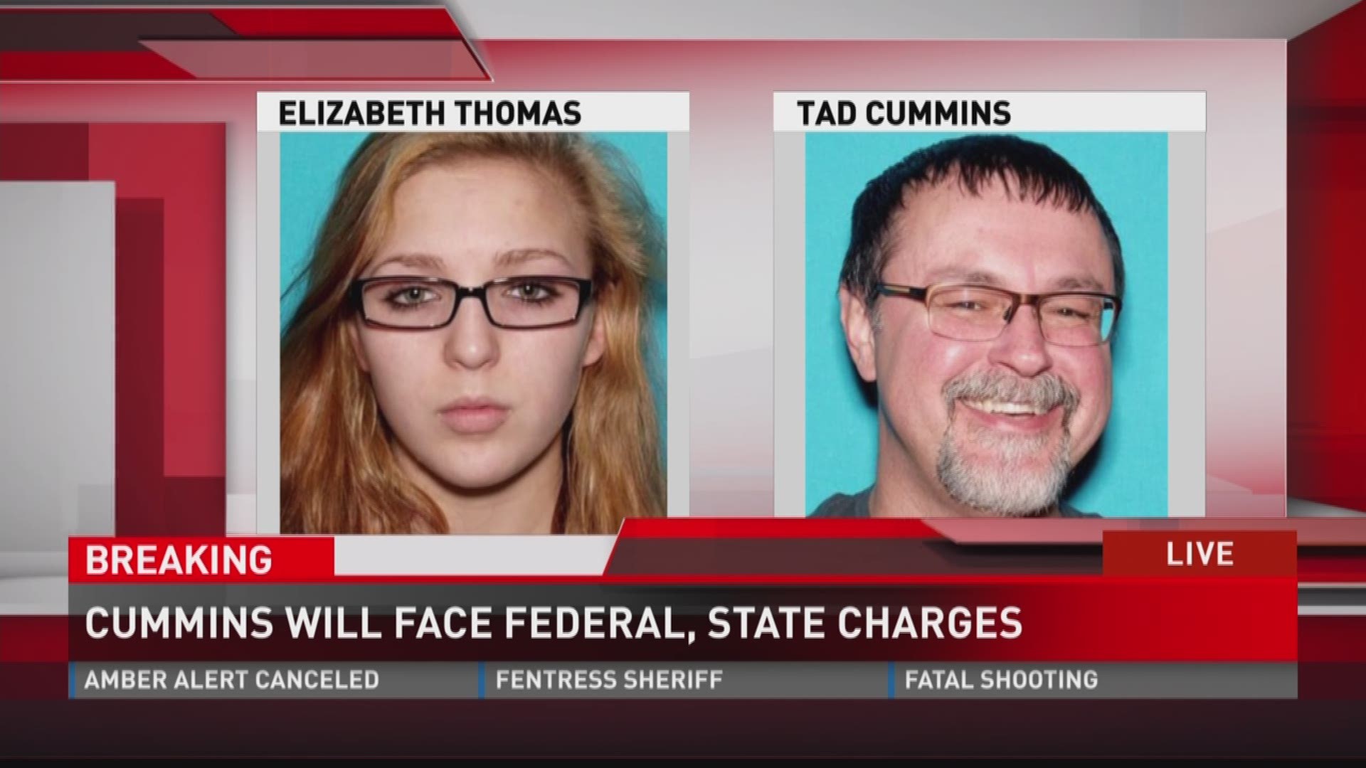 Tad Cummins faces federal charges, Elizabeth Thomas safe | kcentv.com