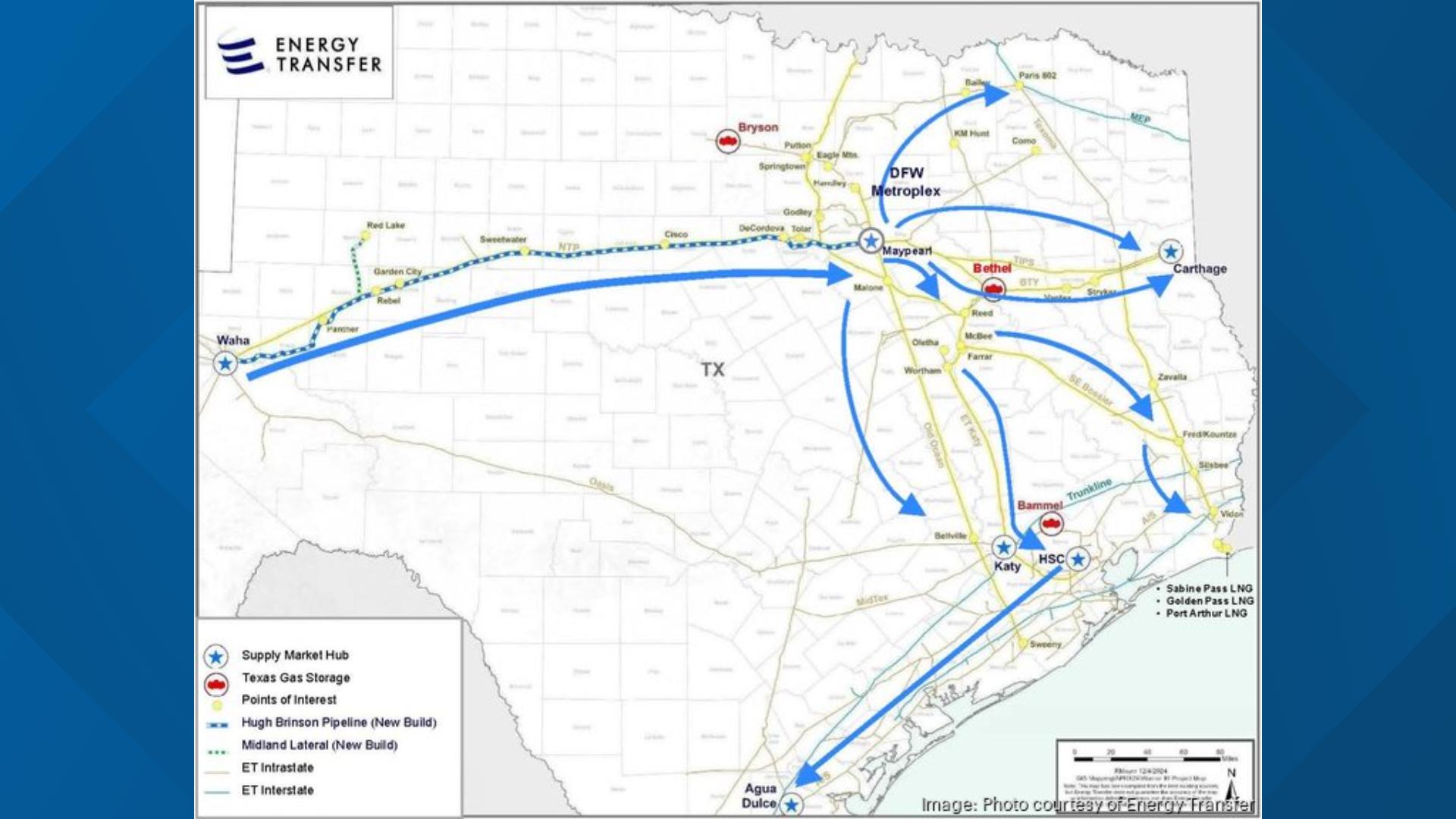 Dallas company Energy Transfer plans 400-mile pipeline across Texas ...