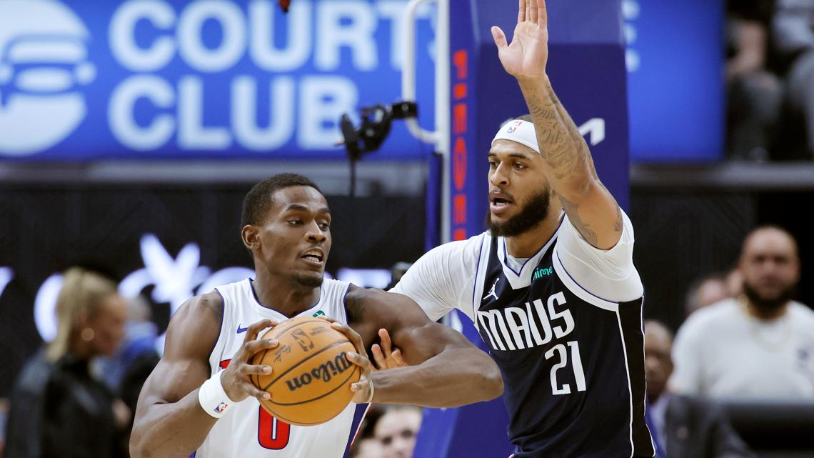 Pistons break losing streak in 117-102 win over Mavericks | kcentv.com