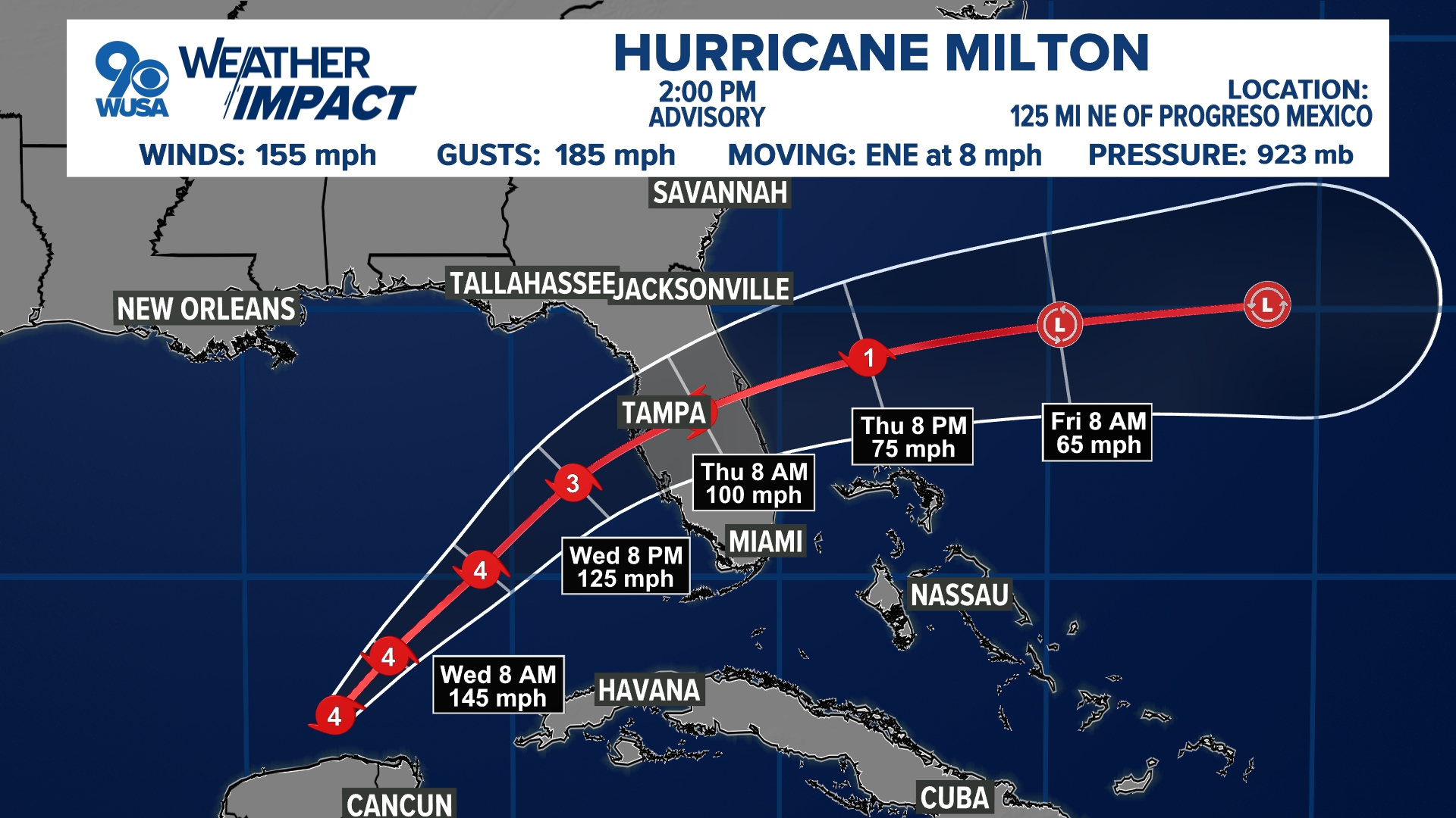 Hurricane Milton Latest | Where will Milton impact in the U.S ...
